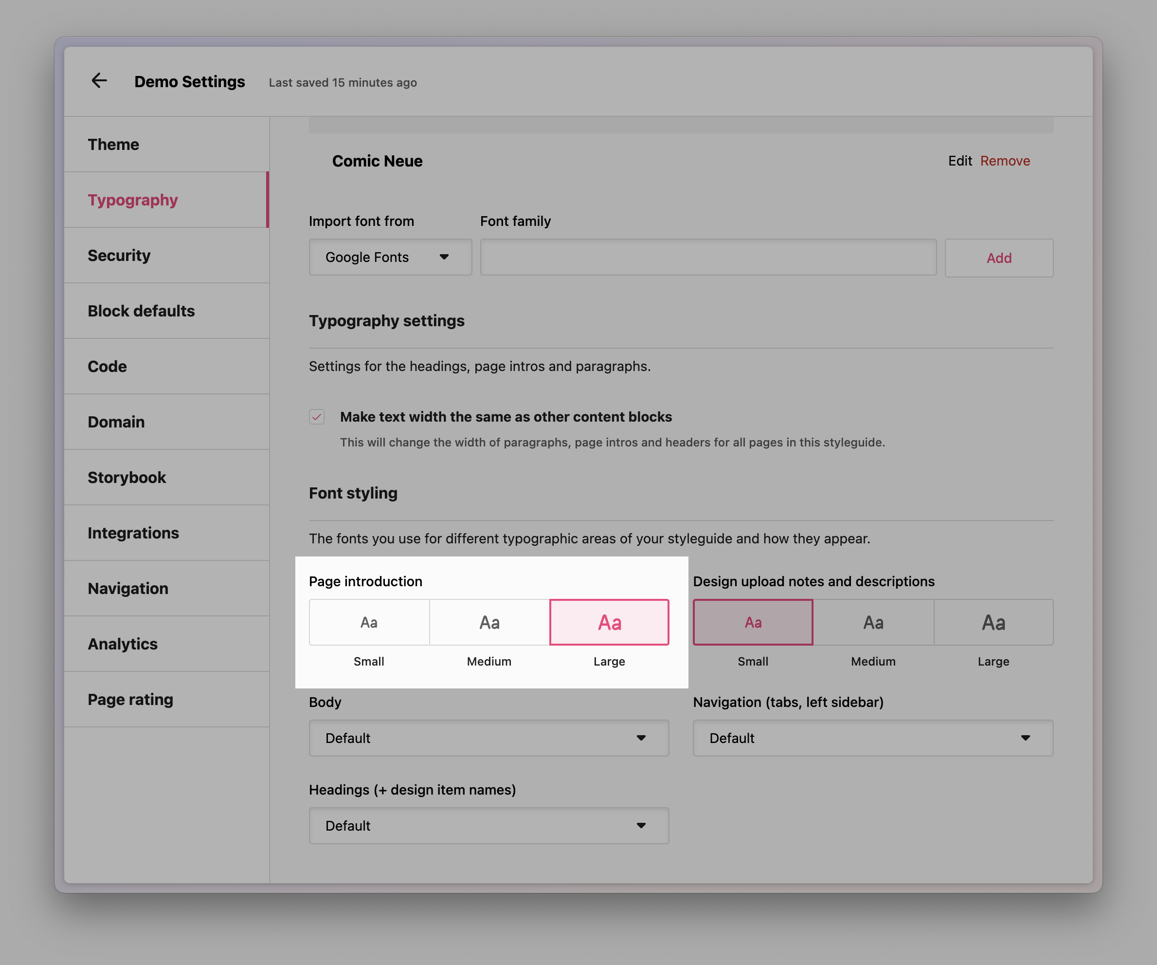 Customize page intro – zeroheight